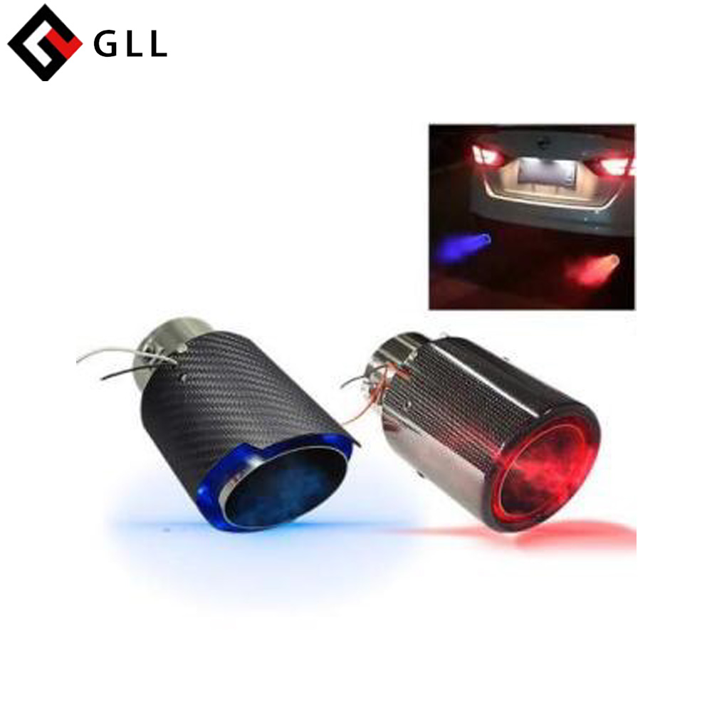 LED Carbon fiber Exhaust tip-Genleelai
