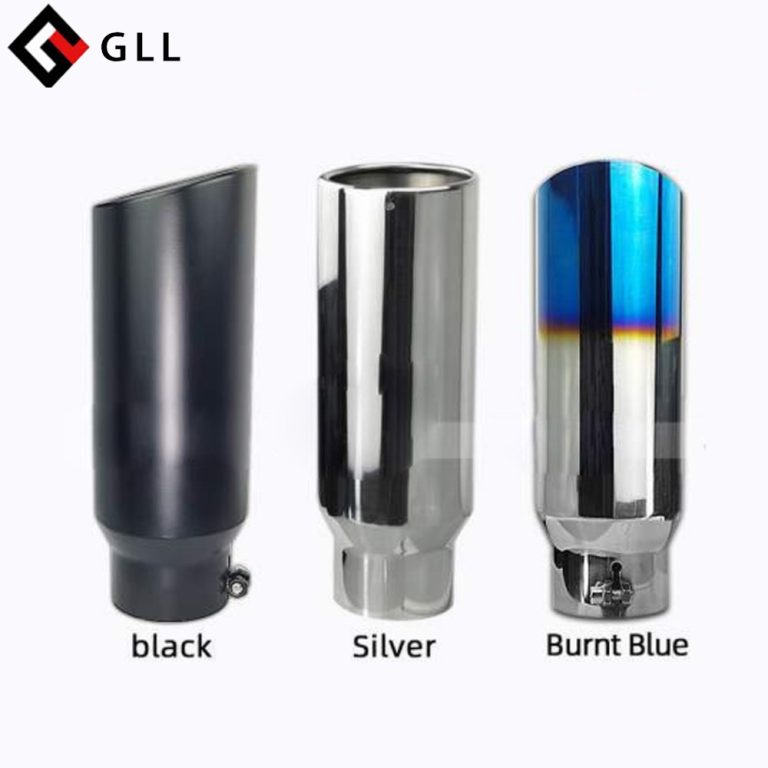 GLL Silver black Burnt Blue Stainless Exhaust tip-Genleelai